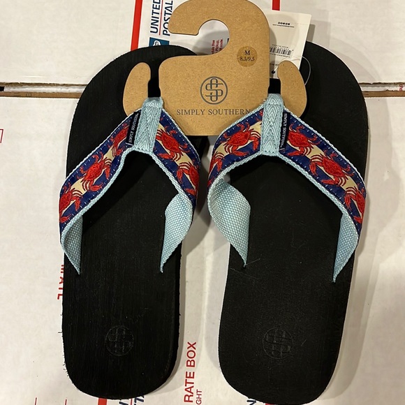 Simply Southern | Shoes | Simply Southern Crab Flip Flops | Poshmark
